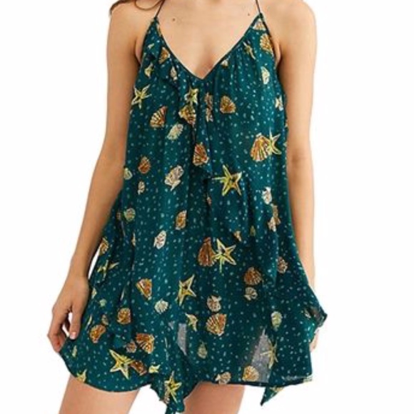 Free People Dresses Free People Sunlit Printed Seashell Mini Dress